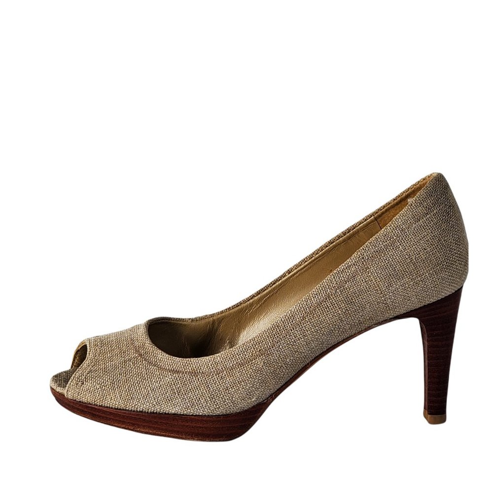 Stuart Weitzman Canvas Stacked Platform Pumps - Gem